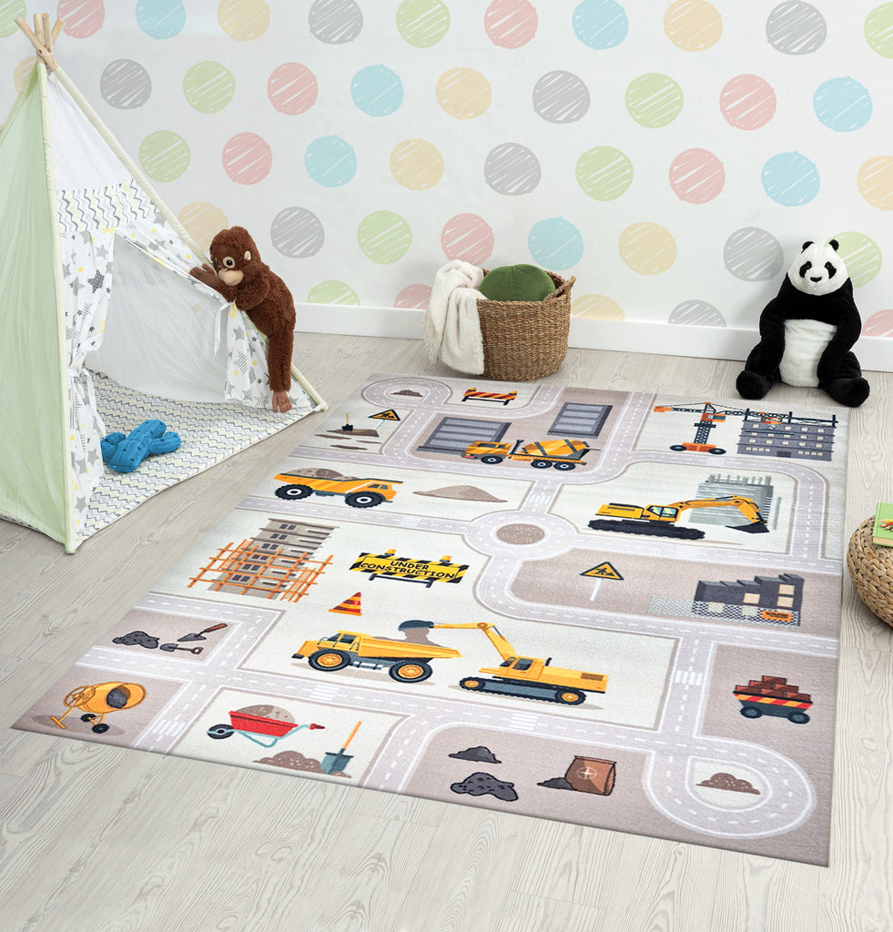 Play Byggare Creme - Barnmatta– Mattfabriken