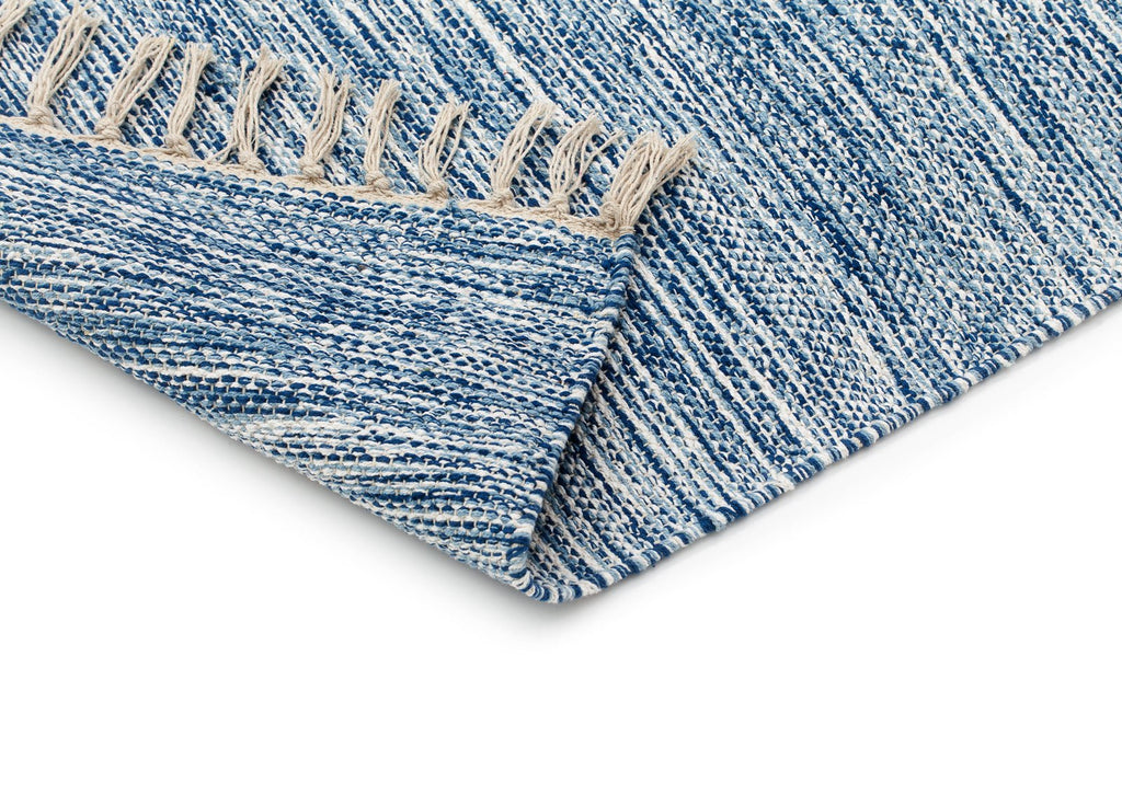 Slite Blå | Handvävd Trasmatta - Fri frakt– Mattfabriken